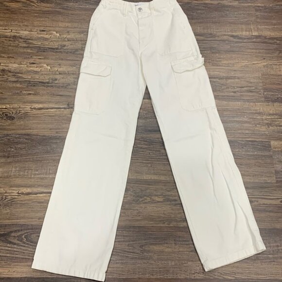 Pants & Jumpsuits | Zara Cream Cargo Pants | Poshmark